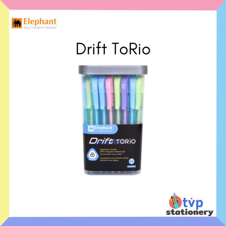 Elephant ปากกา ปากกาลูกลื่น ตราช้าง รุ่น Drift TORIO ดริ๊ฟ โทริโอะ ขนาด ...