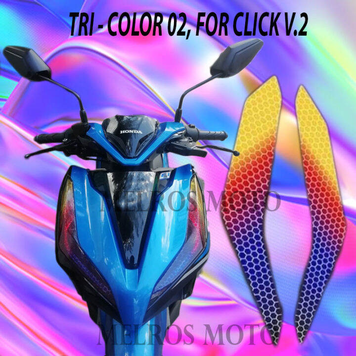 Tri-color design Kilay tint beehive v2 for HONDA CLICK 125i/150i v2 ...