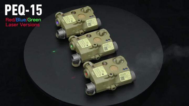 Anvhp PEQ-15 สีแดงสีเขียวสีฟ้า Dot เลเซอร์ LA-PEQ15แบตเตอรี่กล่อง LED ...