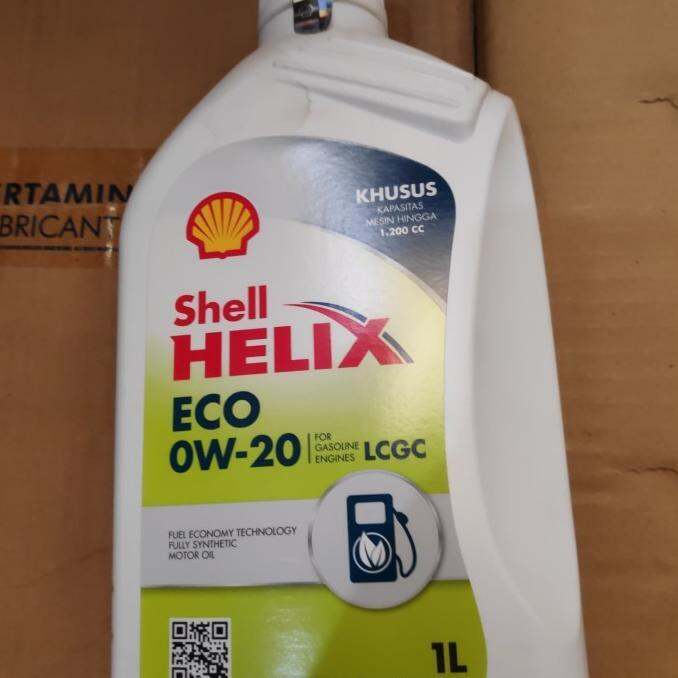 Shell Helix Eco 0W-20 Oli Mesin Modern! Mobil Lcgc Api Sn 0W20 1 Liter ...