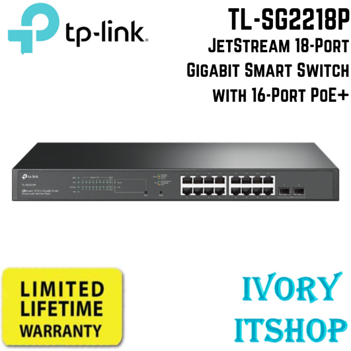TP Link TL-SG2218P JetStream 18-Port Gigabit Smart Switch with 16-Port PoE+ | Lazada.co.th