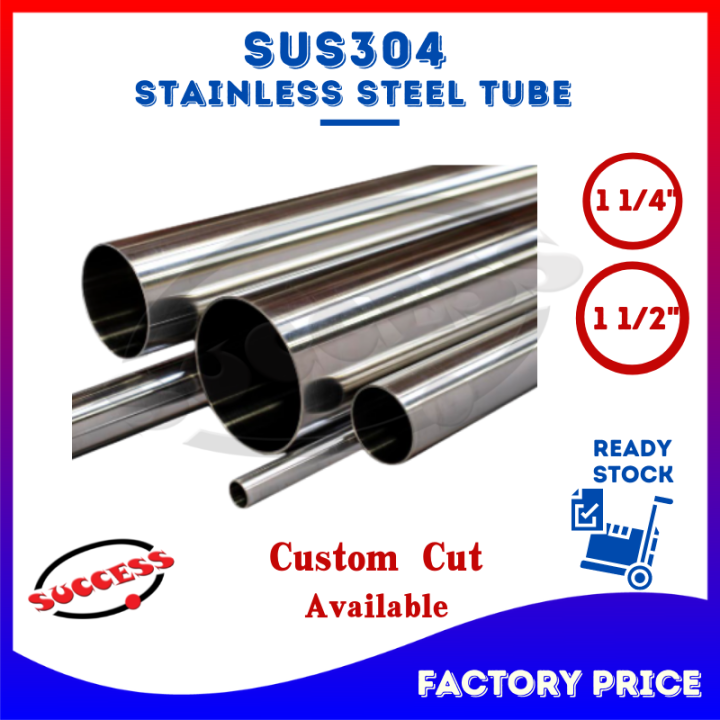 SUCCESS SUS304 Stainless Steel Round Pipe Stainless Steel Tube Paip ...