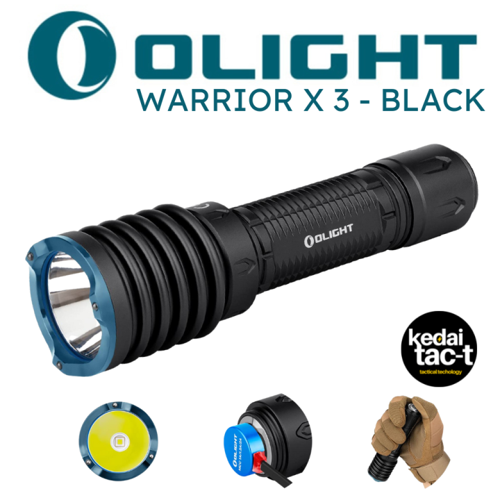 Olight Warrior X 3 - 2500 Lumens Powerful Tactical Flashlight / Lampu ...