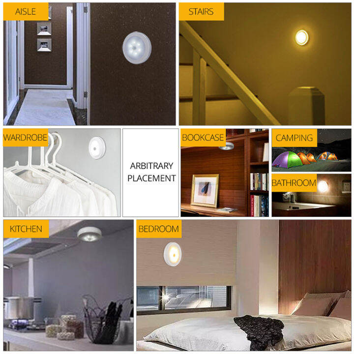 Usb Sensor Night Light Wireless Charging Led Rechargeable Motion Sensor ...