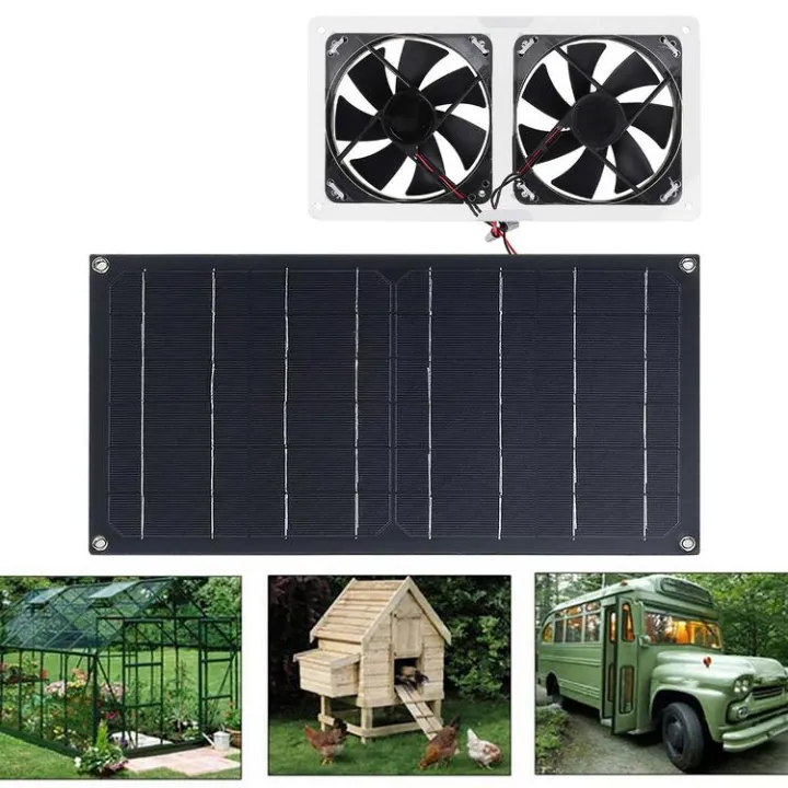 Solar Greenhouse FanSolar Panel Kit Solar Power Fan Roof Vent Window ...