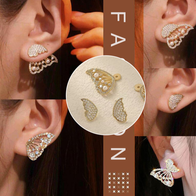 naimo ต่างหูสวยงามและน่ารักสไตล์ผีเสื้อสีสันสดใส ทำจากเงิน ที่เป็น ...