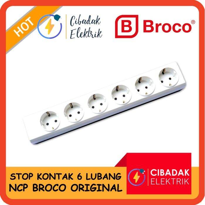 STOP KONTAK ARDE 6 LUBANG BROCO / TERMINAL / COLOKAN LISTRIK | Lazada ...