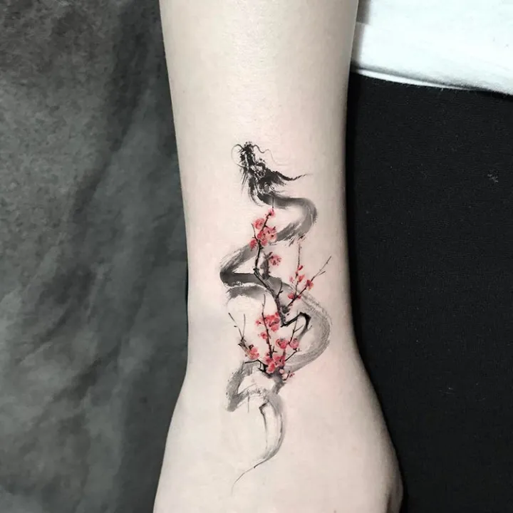 Tatto sticker waterproof 1 month tattoo waterproof Men and women with ...