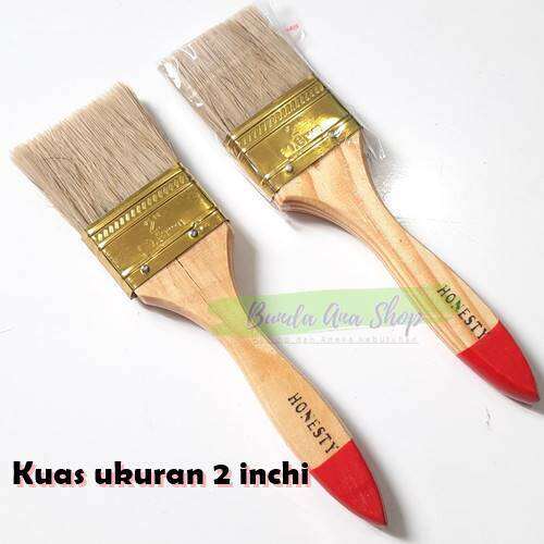 Kuas Cat Tembok Besi Kayu ukuran 2" Kuas gagang kayu ukuran 2 Inchi ...