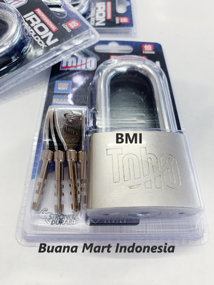 Gembok Besi TOHO Iron 60mm Panjang | Gembok Pintu Pagar Rumah Padlock ...