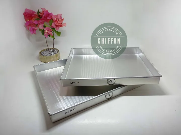 loyang oven / loyang kue kering tinggi 3 ukuran 28x22x3 dan 32x26x3 cm ...