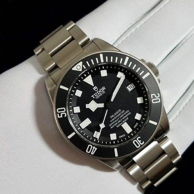 Tudor Tudor Leaning Black Titanium 25600Tn Mechanical Watch | Lazada.co.th