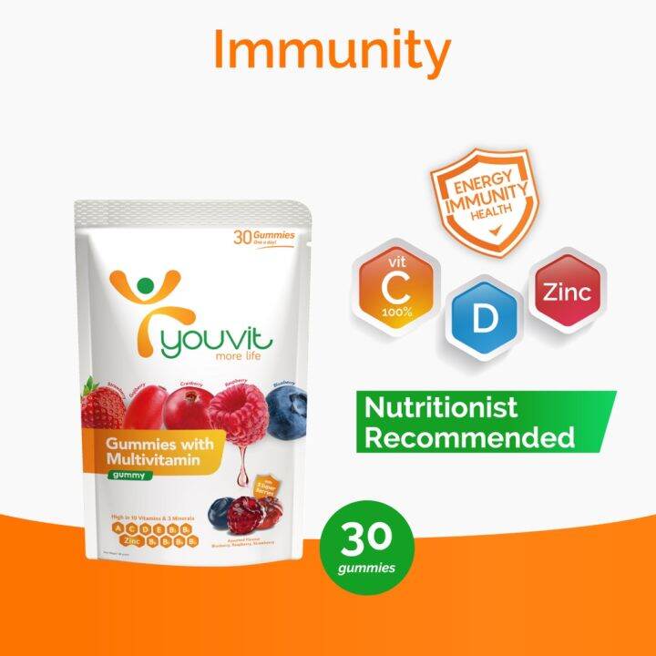 Youvit Adult Multivitamin Gummies (30's) | Lazada