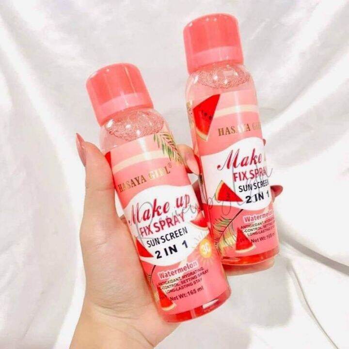 Hasaya Girl makeup fix spray with sun screen SPF30 PA+++(165ml) | Lazada