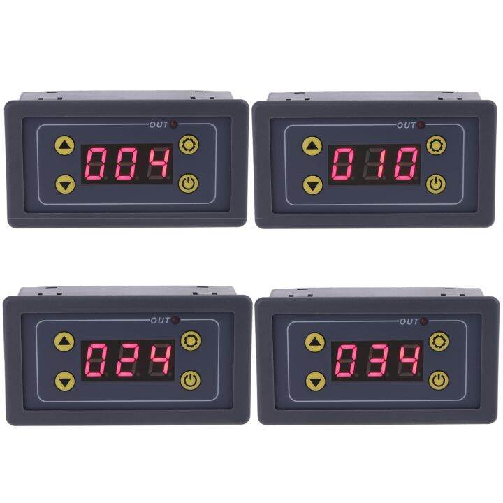 5 24VDC 110V 220VAC LED Display Digital Time Delay Relay Module Timing Delay Cycle Timer Relay ...