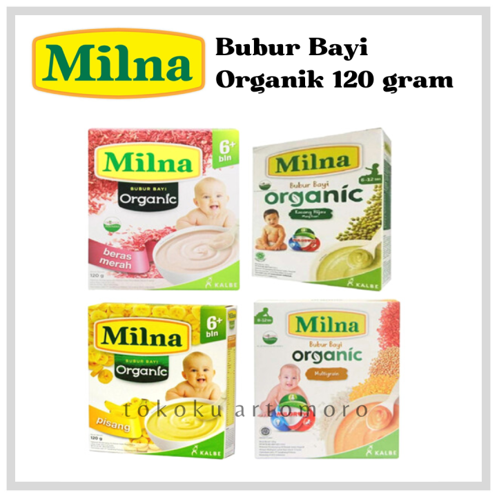 Milna Bubur Organik Kemasan Box 120 gram - Untuk Usia 6 Bulan Keatas ...