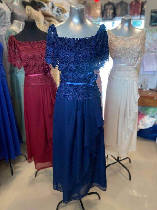 Ribbon Blue Design Formal Dress Principal Sponsor Mother of the Bride ...