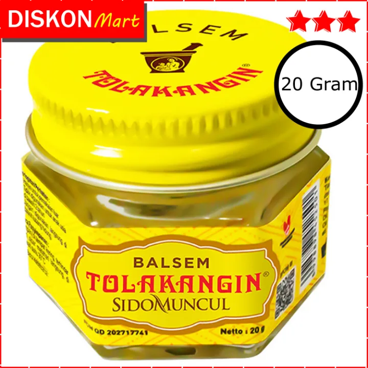 20 GRAM BALSEM TOLAK ANGIN SIDOMUNCUL OBAT HERBAL GOSOK OLES NYERI OTOT ...