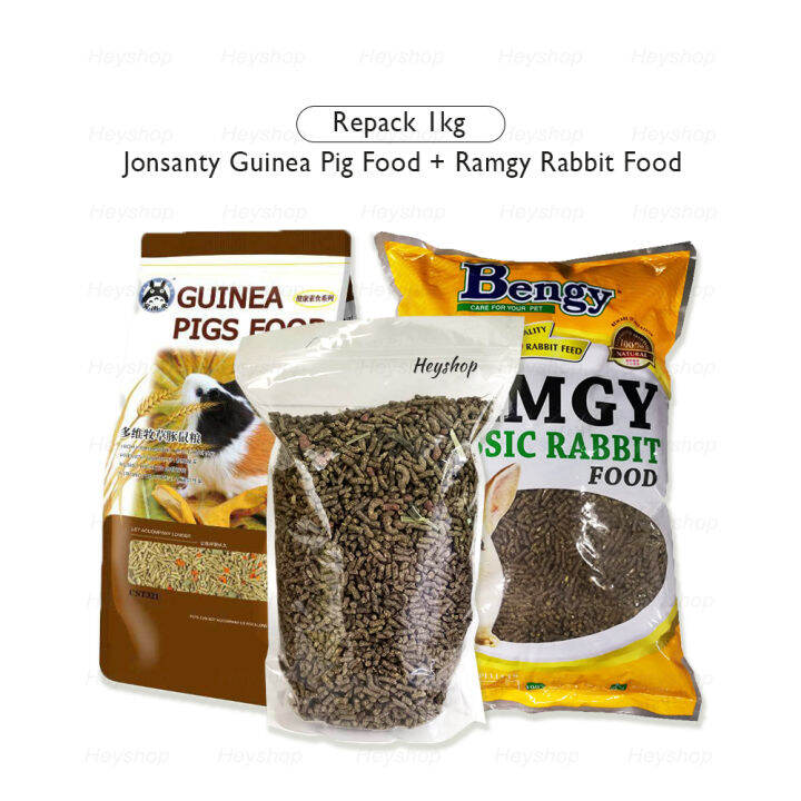 Jonsanty Guinea Pig Food with Bengy Ramgy Coa Rabbit Food 1kg Repack ...