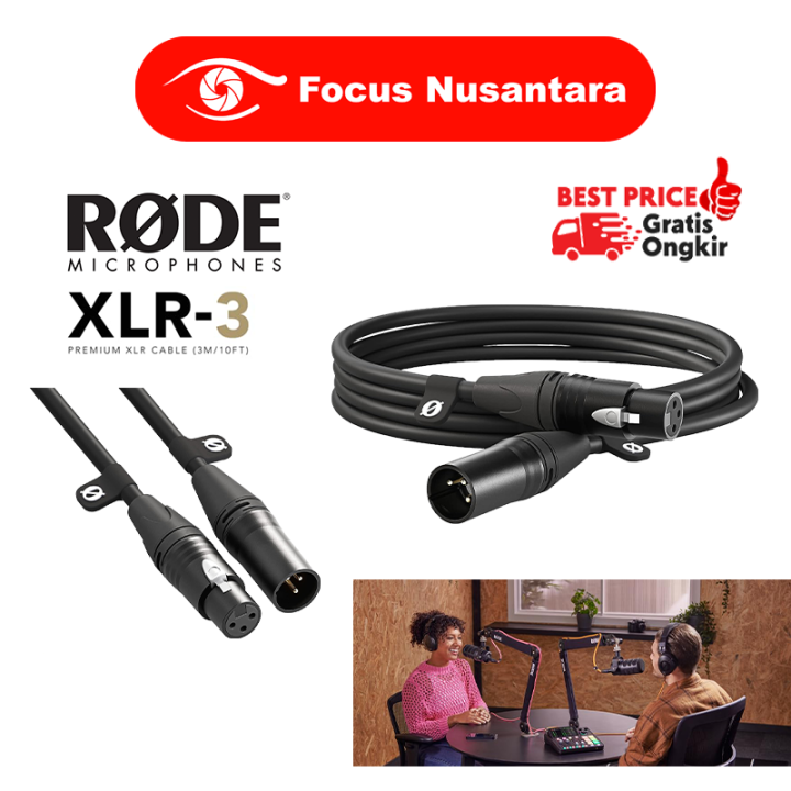 RODE XLR-3 Premium XLR Cable (3M/10FT) Kabel Microphone | Lazada Indonesia