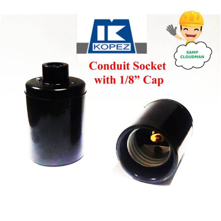 Kopez Conduit Socket with 1/8 Cap Receptacle Keyless Electrical E27 ...