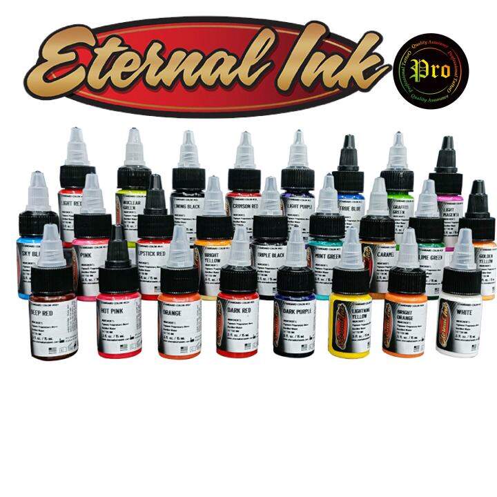 สีสัก ETERNAL TATTOO INK 1/2oz หมึกสักอีเทอนอล ครึ่ง ออนซ์ | Lazada.co.th