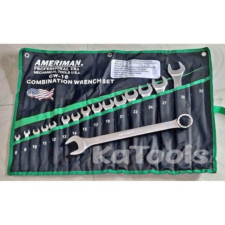 AMERIMAN COMBINATION WRENCH SET 16PCS | Lazada PH