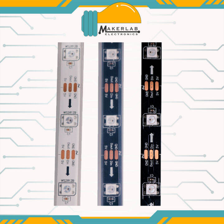 5V SK6812 Programmable RGB LED Strip 60 LEDs/M IP65 IP67 3 wires - 1 ...