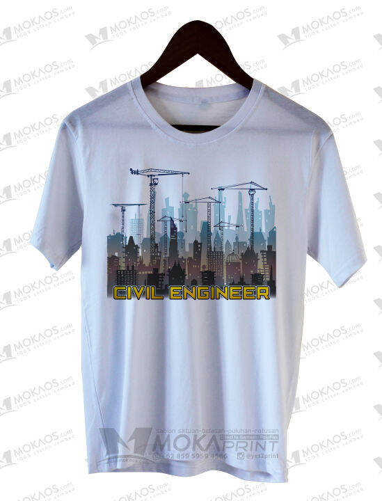 Kaos Civil Engineer atau tukang bangunan cotton combed | Lazada Indonesia