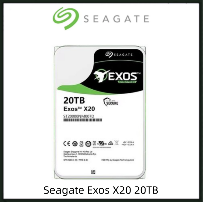 X20ของ Seagate Exos 20TB ST20000NM007D HDD SATA 6กิกะไบต์/วินาที7200 ...