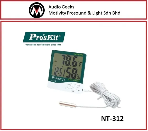 Pro'sKit NT-312 Digital Temperature Humidity Meter | Lazada
