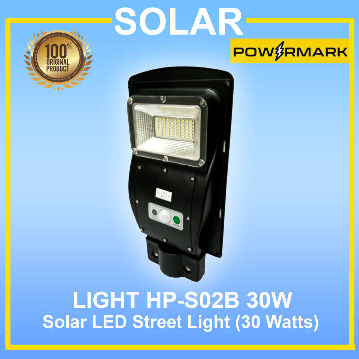 SOLAR LIGHT HP-S02B 30W Solar LED Street Light (30 Watts) [POWERMARK ...