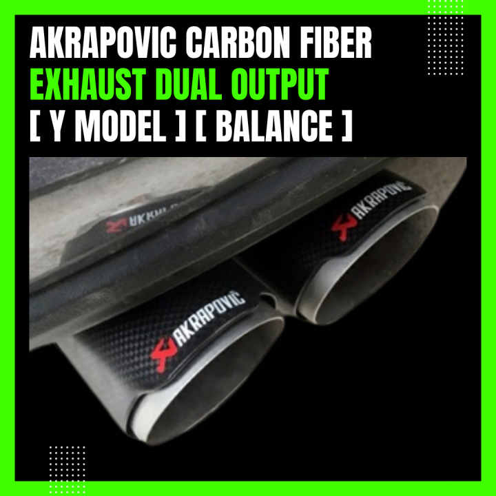 AKRAPOVIC CARBON FIBER EXHAUST DUAL OUTPUT [ Y MODEL ] [ BALANCE ] | Lazada