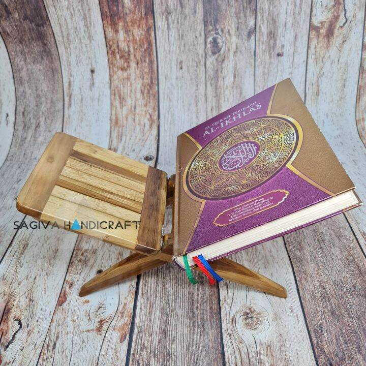 Meja Alquran Lipat Kayu Jati Fernis | Lazada Indonesia