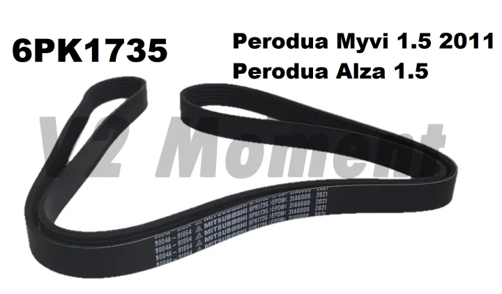 6PK1735 Perodua Alza Fan Belt / V Belt (Mitsuboshi) | Lazada