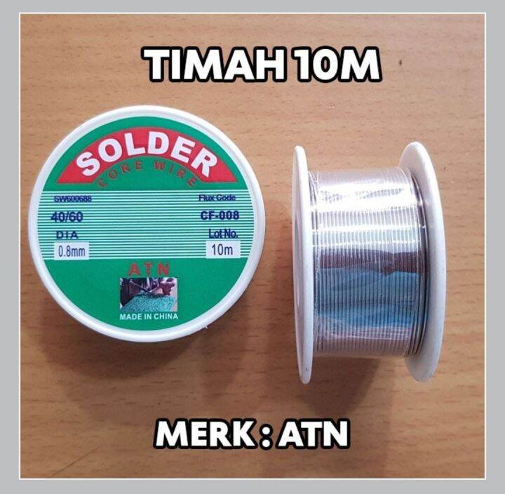 Timah Solder 10m 10 Meter Full Diameter 0.8mm Solder Wire Kawat Solder ...