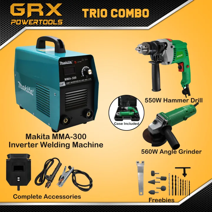 MK MMA-300(A) Welding Machine + Hitachi Drill and Grinder | Lazada PH