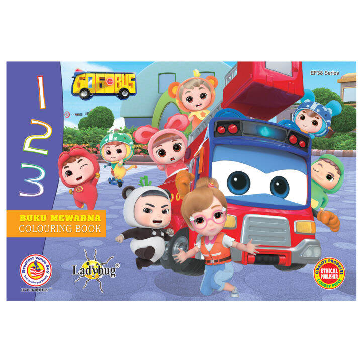 Gogobus 123 Colouring Book 16 Pages B4 Size EF38 SERIES | Lazada
