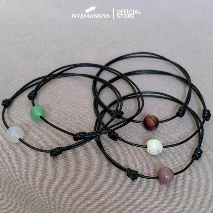 Gelang Simple Aesthetic Minimalis Batu Alam Modest Series | Lazada ...