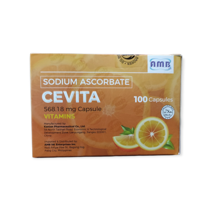 Sodium Ascorbate CEVITA 100 capsules Vitamin C 500mg FDA Approved ...