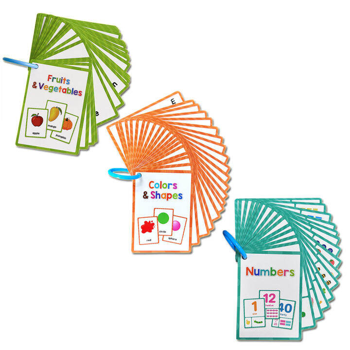 60 Cards 114 Words Kids Educational Flash Cards Set Numbers First Words ...