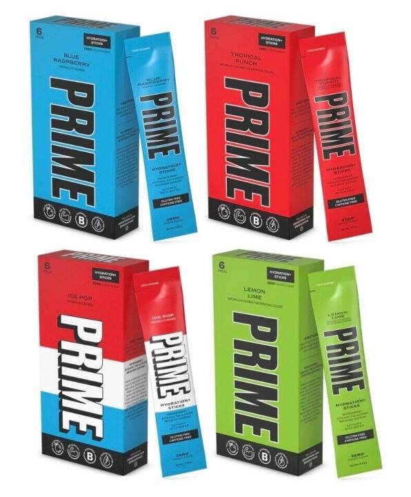 Prime Hydration Stick by Logan Paul X KSI - Single Stick & Box of 6 ...