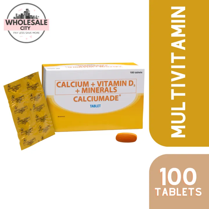 CALCIUMADE Calcium + Vitamin D3 + Minerals sold per tab | Lazada PH