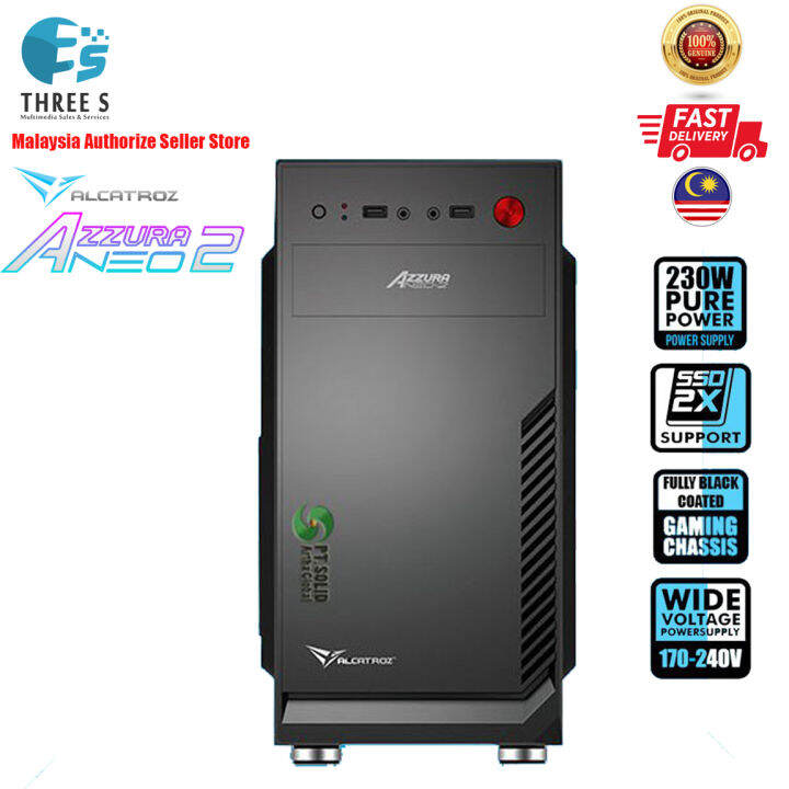 Alcatroz Azzura Neo 2 M-Atx Pc Case With Magnum 225 V8-S Power Supply | Lazada