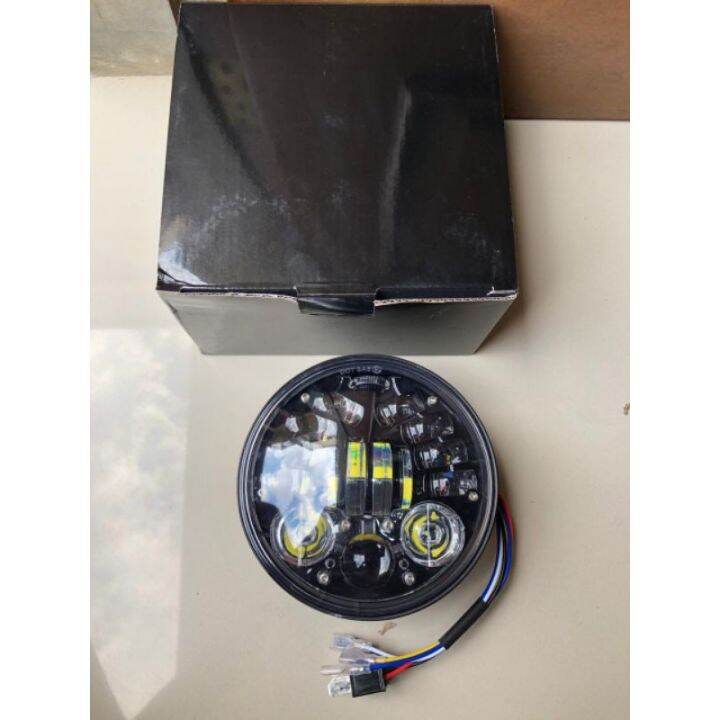 Lampu depan daymaker 16 led 5,75 inch import dus hitam polos | Lazada ...