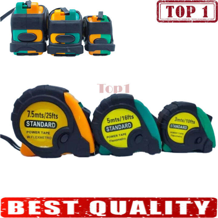 Metro with Rubber/ Standard steel tape measure Heavy Duty Size 3m, 5m, 7.5m | Lazada PH