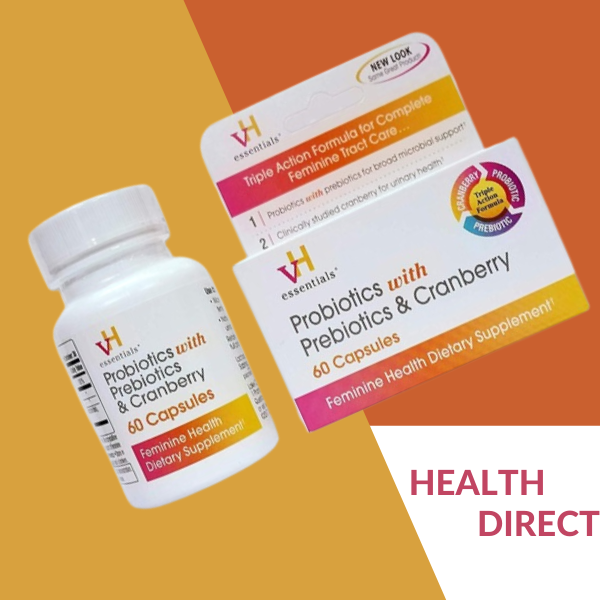 VH ESSENTIALS PROBIOTICS WITH PREBIOTICS AND CRANBERRY 60 CAPSULES ...