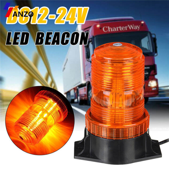 原文รถหมุน LED ไฟฉุกเฉิน IP65กันน้ำอันตรายคำเตือนไฟแฟลชรถยนต์ยืดหยุ่นไฟ ...