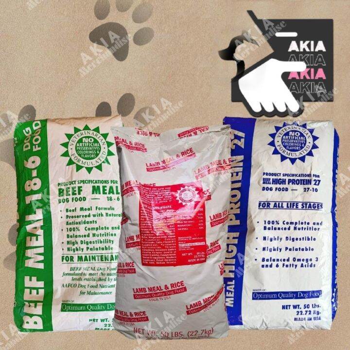 OPTIMA Dry Dog Food - High Protein / Lamb Rice / Beef Meal - (22.7kg OR ...