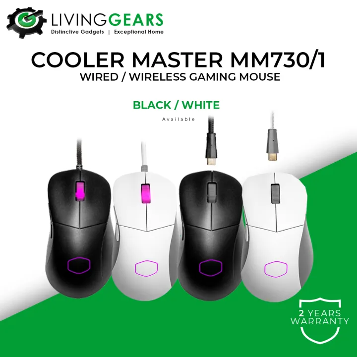 Cooler Master Wired / Wireless Gaming Mouse Rgb MM730 / MM731 Black ...